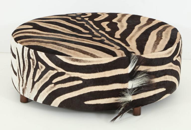 Zebra Ottoman at 1stDibs