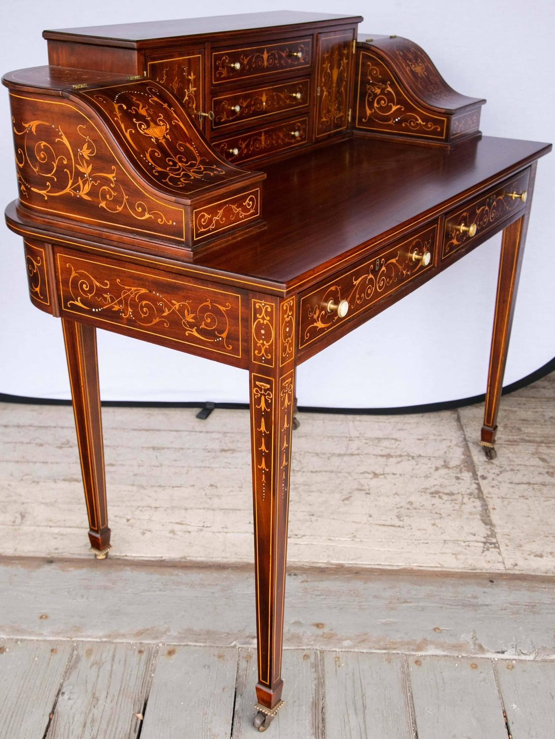 Carlton House Style Inlaid Desk For Sale at 1stdibs