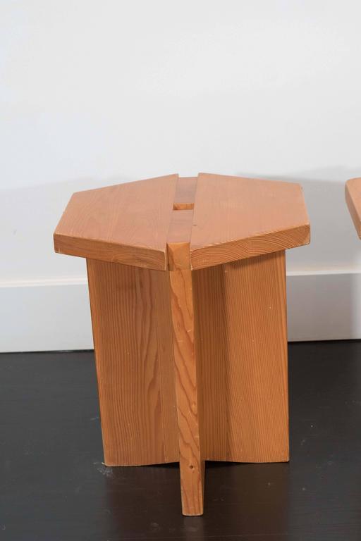 French Studio Hexagon Stools at 1stDibs