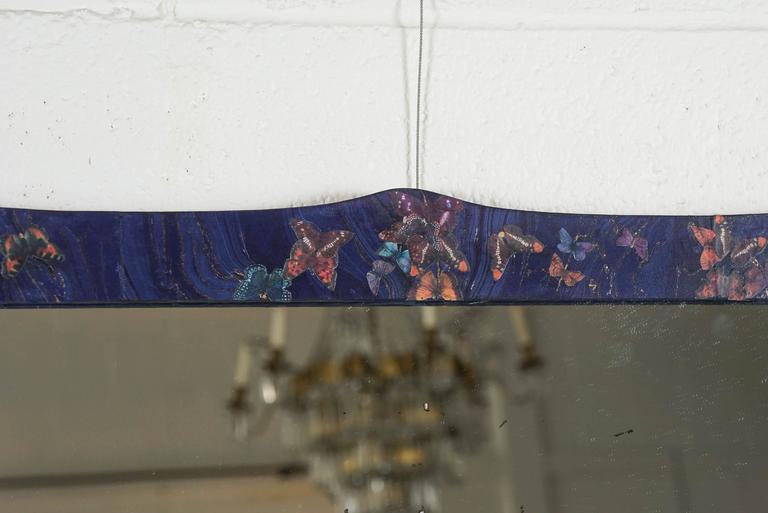 Butterflies Decoupage Mirror at 1stDibs