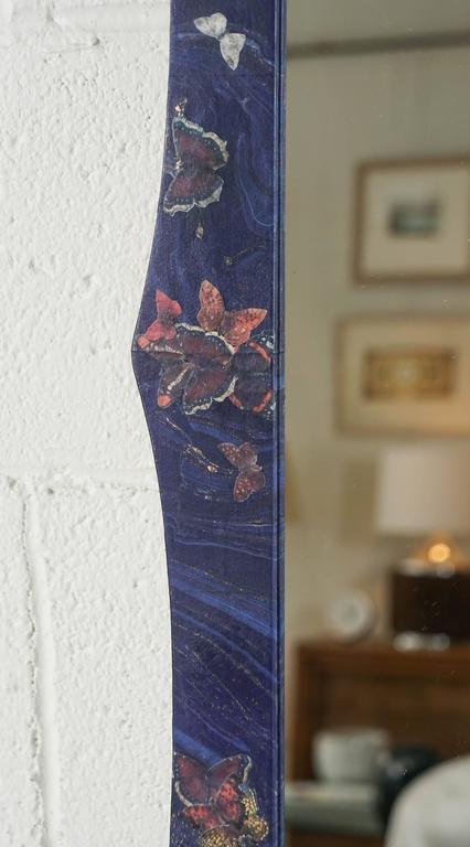Butterflies Decoupage Mirror at 1stDibs