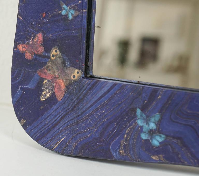 Butterflies Decoupage Mirror at 1stDibs