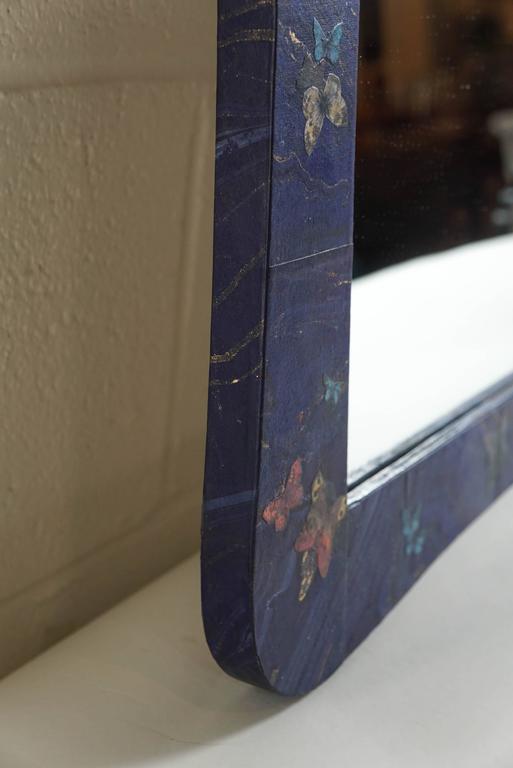 Butterflies Decoupage Mirror at 1stDibs