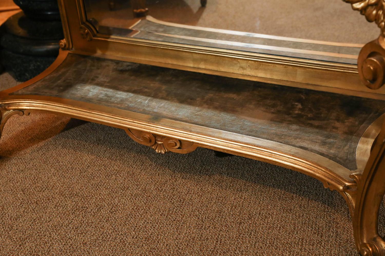 Italian Giltwood Vitrine 'Display Cabinet,' 19th Century; carved wood ...