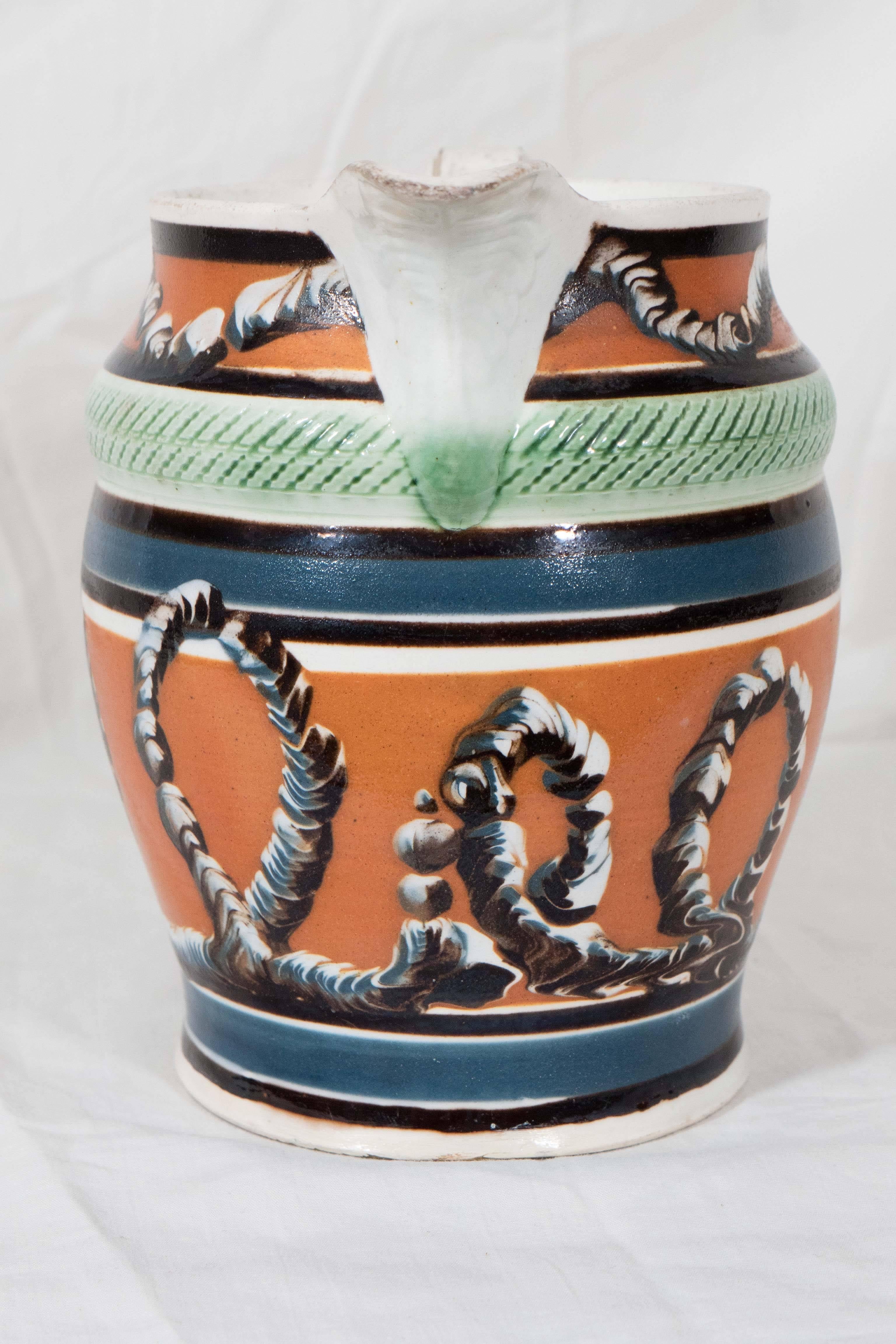 Antique Mocha Ware Jug at 1stDibs