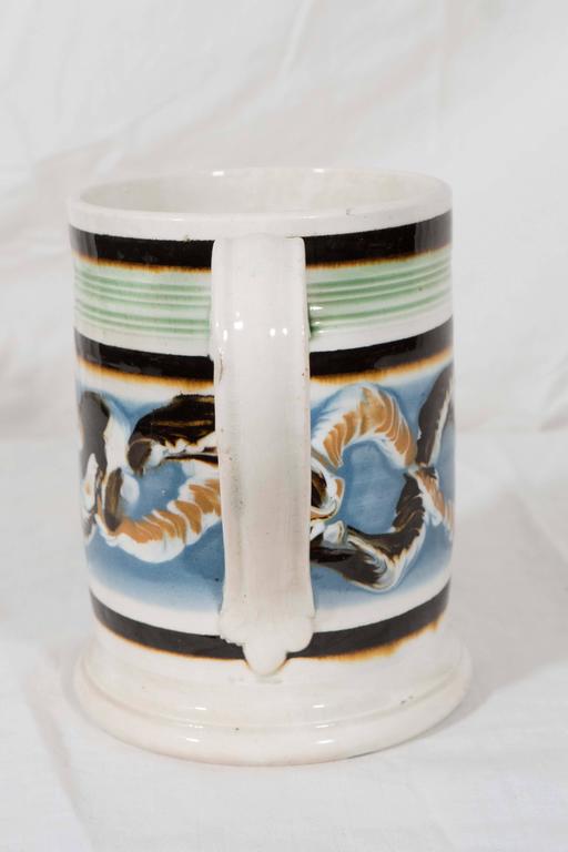 Antique Mocha Ware Mug with Double Cable 'Earthworm' Decoration at 1stDibs