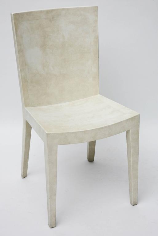 Karl Springer Leather Wrapped JMF Dining Chairs at 1stDibs