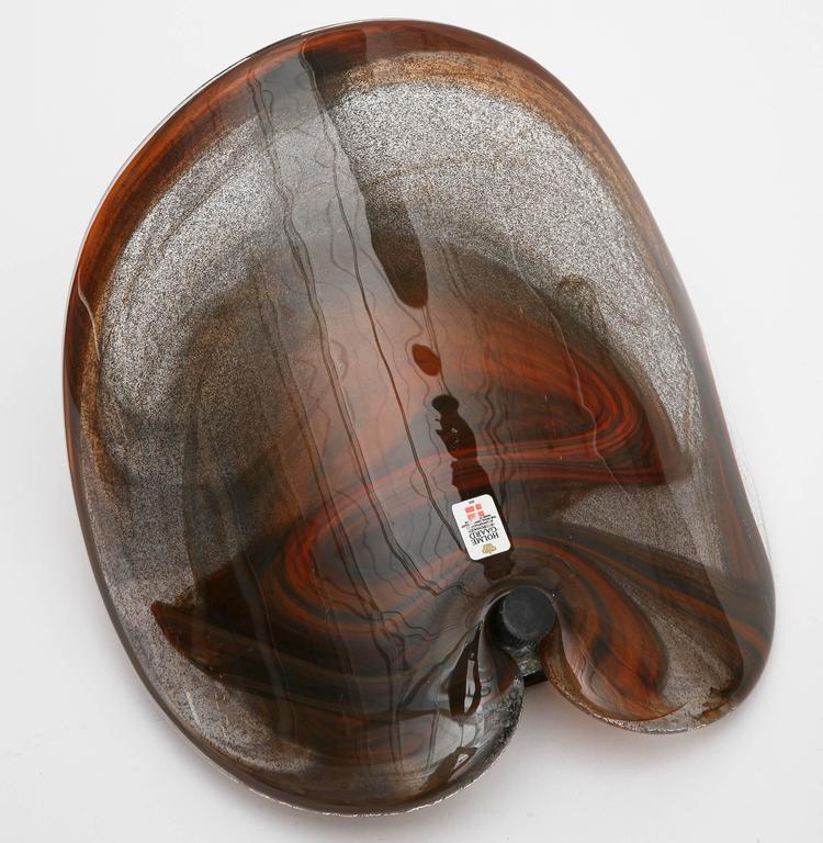 Pair of Per Lutken Brown Glass Sconces by Holmegaard, Swedish, 1970s at ...