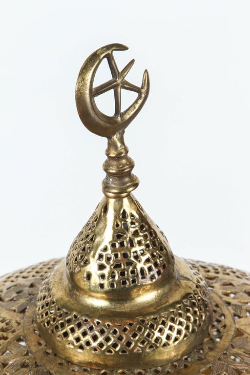 Moorish Revival Brass Syrian Table Lamp at 1stDibs | syrian lamp ...