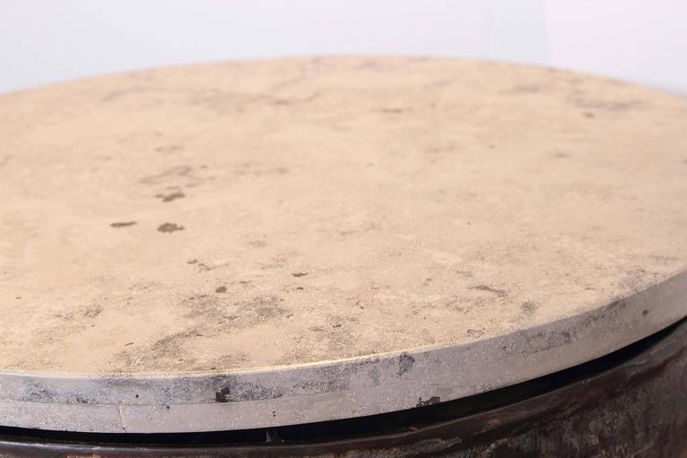 Transitional Round Low Coffee Table at 1stDibs
