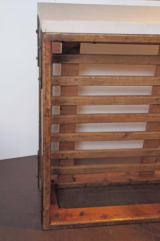 French Retro Tall Narrow Console Table at 1stDibs