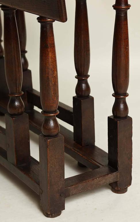 Unusual 18th Century Square Oak Gateleg Table at 1stDibs