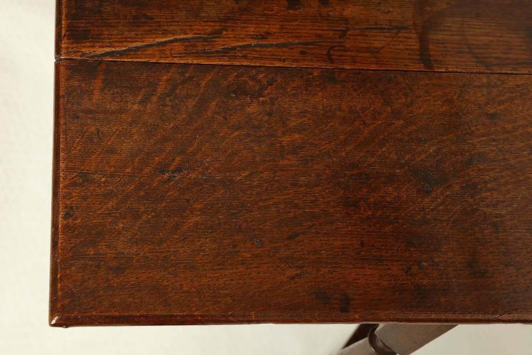 Unusual 18th Century Square Oak Gateleg Table at 1stDibs