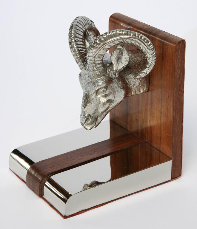 Vintage Gucci Ram's Head Bookends at 1stDibs