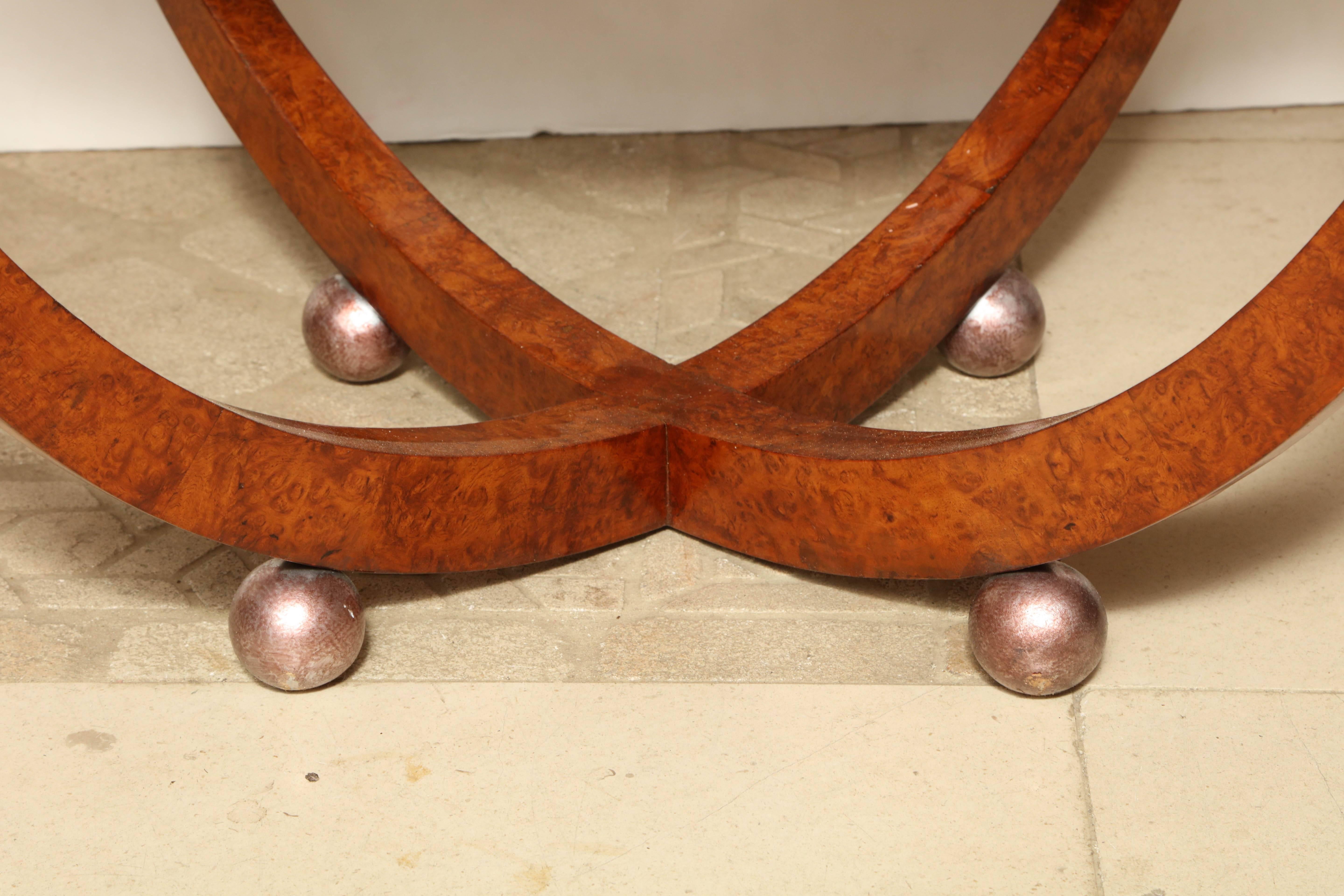 Art Deco Burl Floating Center Table at 1stDibs