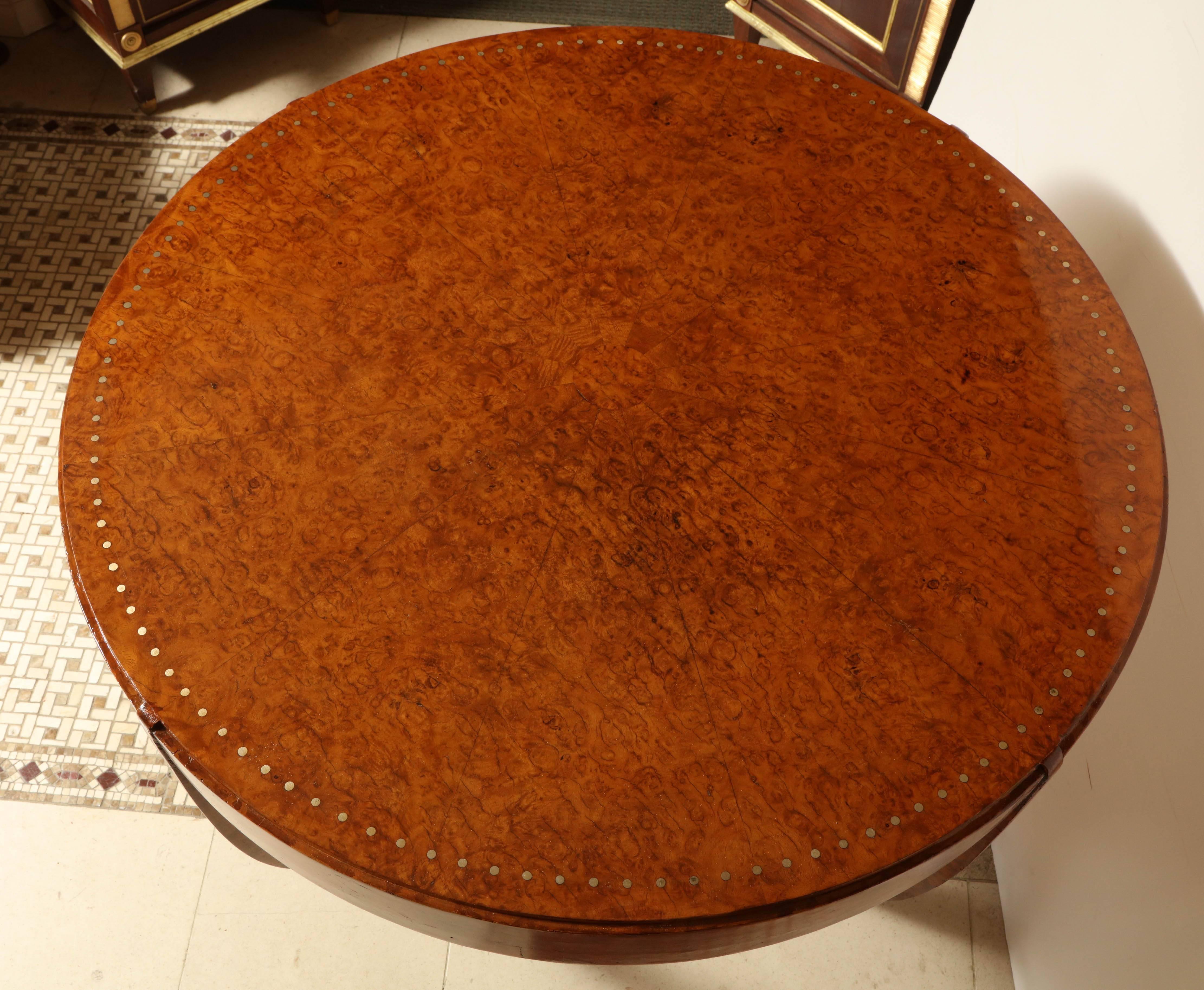 Art Deco Burl Floating Center Table at 1stDibs