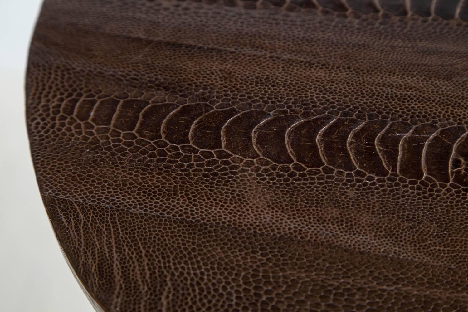 Pair of R and Y Augousti Alligator Side Tables For Sale at 1stdibs