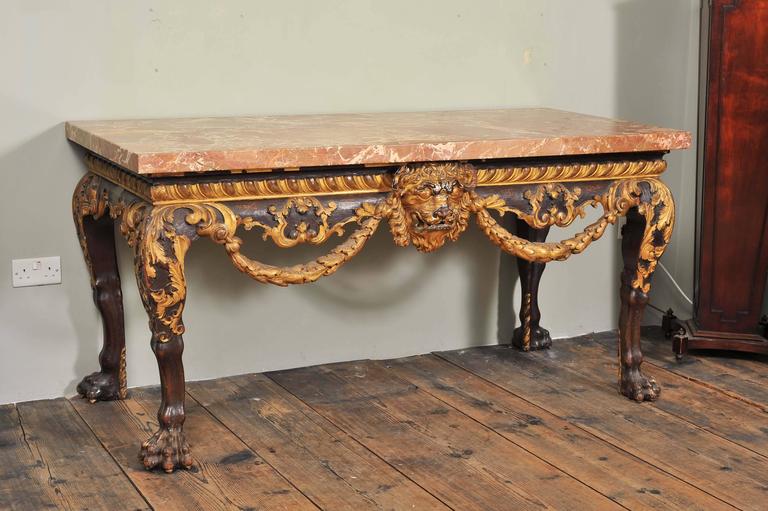 Mahogany and Parcel-Gilt Centre Table in the George II Style at 1stDibs