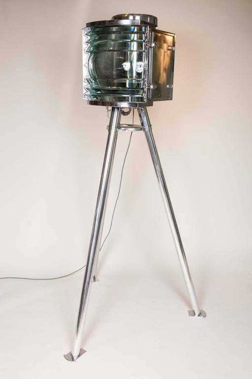 WWII Era Portable Lighthouse Light by AGA with Fourth Order Fresnel ...