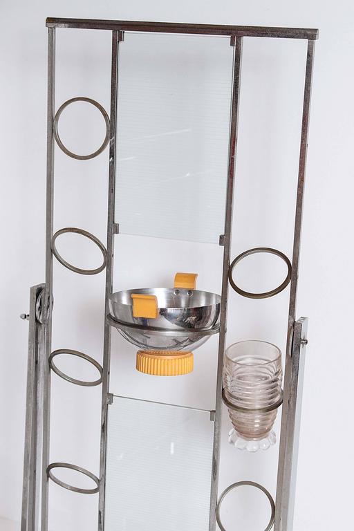 Machine Age Art Deco Gyroscopic Cocktail Serving Tables Bel Geddes ...
