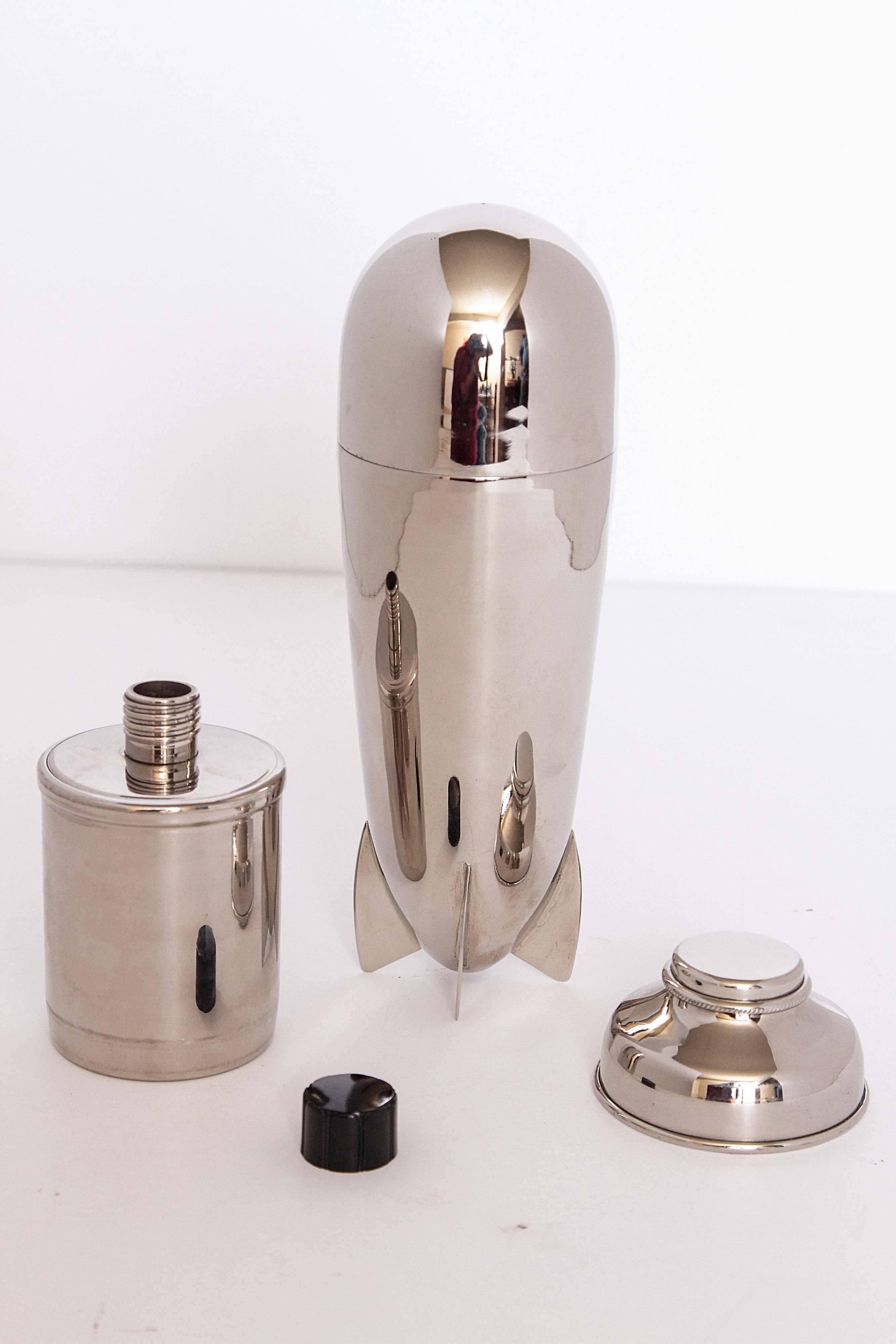 Machine Age Art Deco Zeppelin Cocktail Shaker Set Vintage Chrome at ...