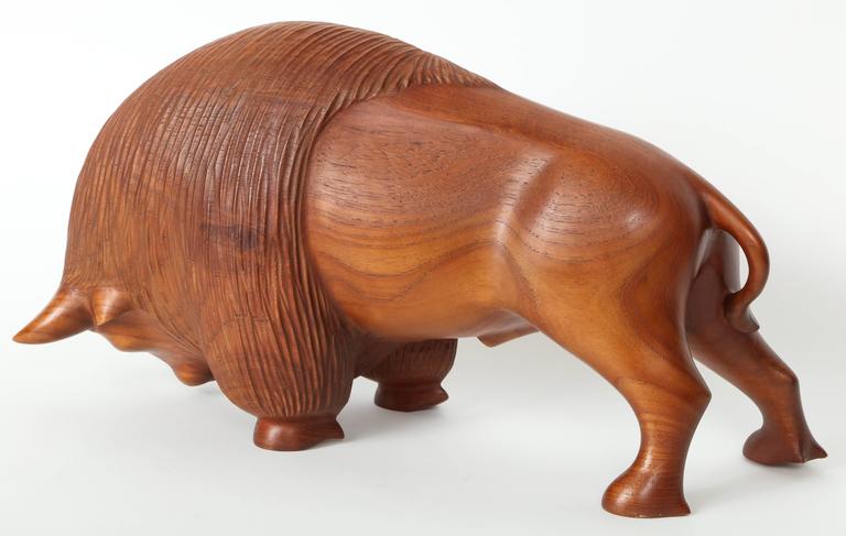 Danish Carved Bison at 1stDibs