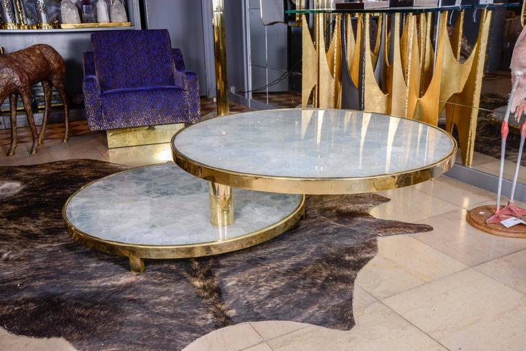Two-Tier Rock Crystal Low Table For Sale at 1stDibs | crystal tables ...