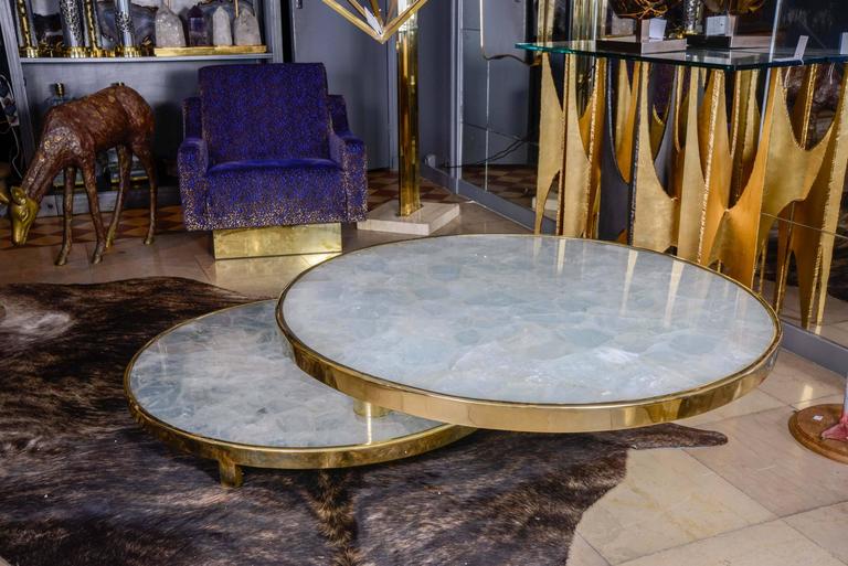Two-Tier Rock Crystal Low Table For Sale at 1stDibs | crystal tables ...