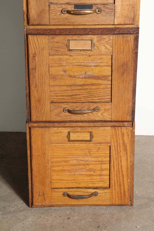 Early 20th Century Four Stack Oak File Boxes at 1stDibs