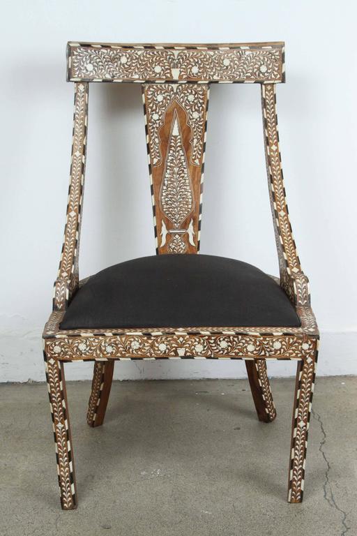 19th Century Anglo-Indian Bone Inlay Side Chair at 1stDibs