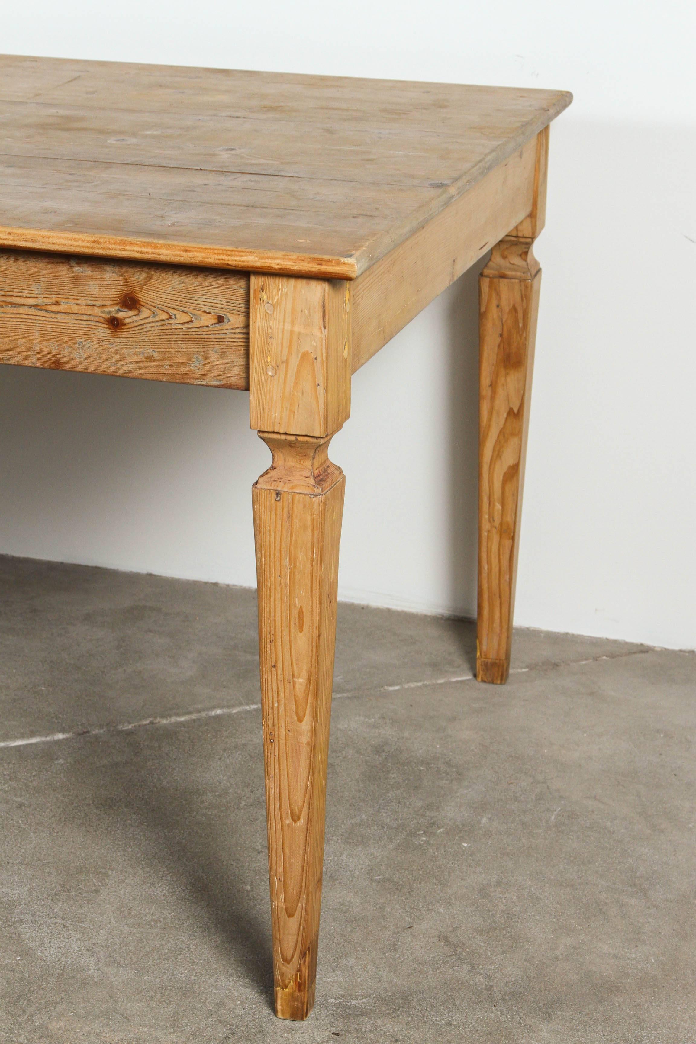 Rustic Italian Pine Farm Table at 1stDibs