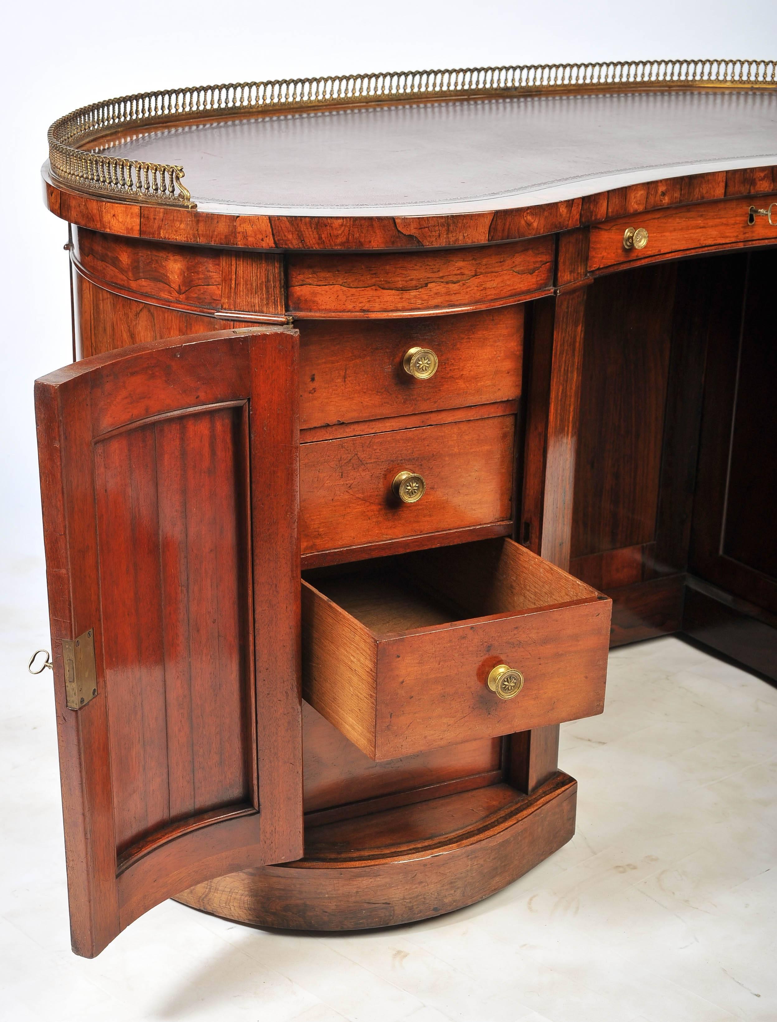 Regency Kidney Desk For Sale at 1stDibs | antique kidney desk, kidney ...