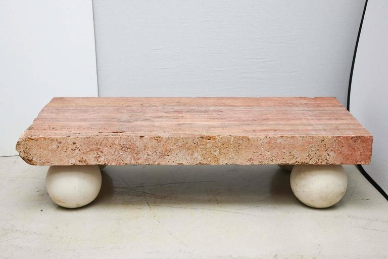Rouge Royale Marble Slab Coffee Table at 1stDibs | marble slab table