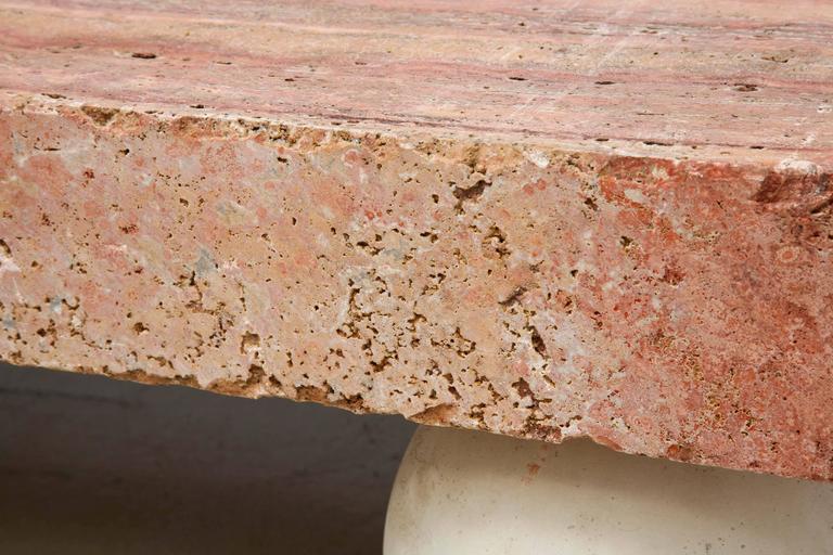 Rouge Royale Marble Slab Coffee Table at 1stDibs | marble slab table