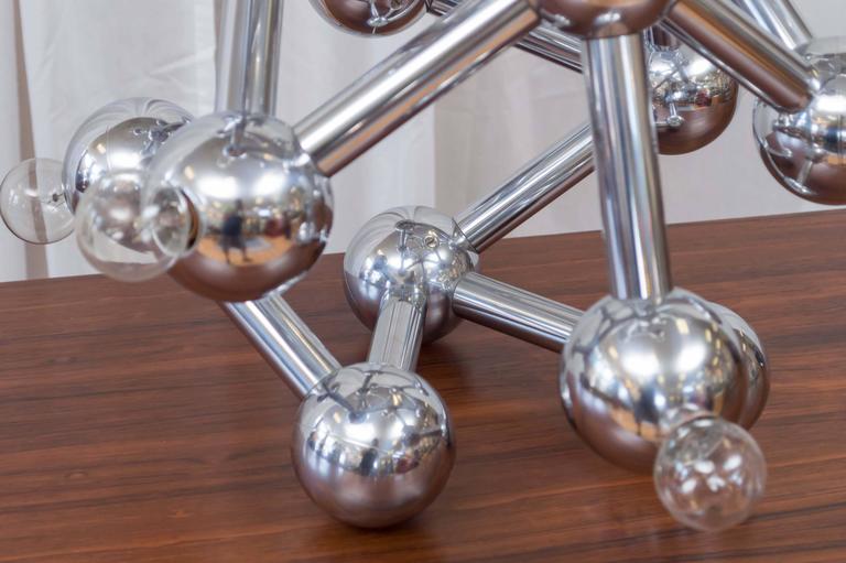 Spectacular Chrome Eighteen-Light Molecule Lamp by Torino For Sale at ...