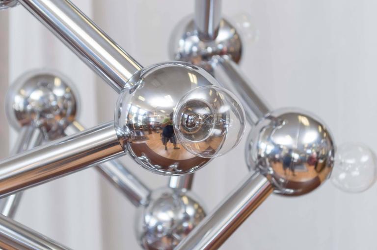Spectacular Chrome Eighteen-Light Molecule Lamp by Torino For Sale at ...