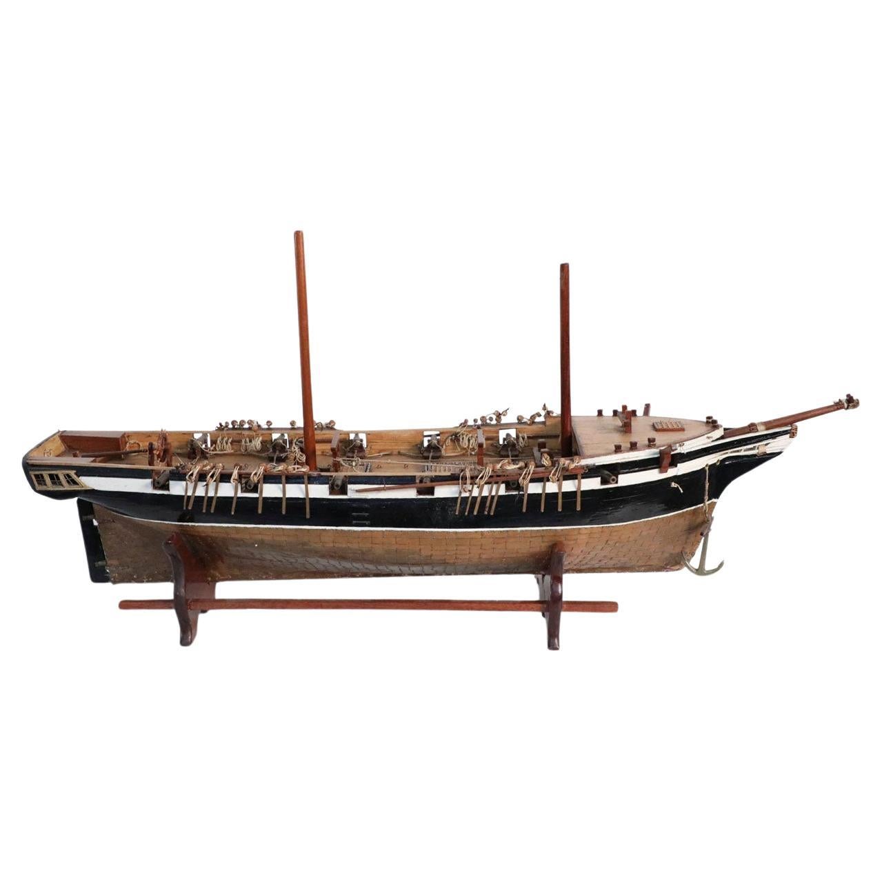 Mid-Century Modern Luxury Liner Ship Model, Painted Wood, USA For Sale ...