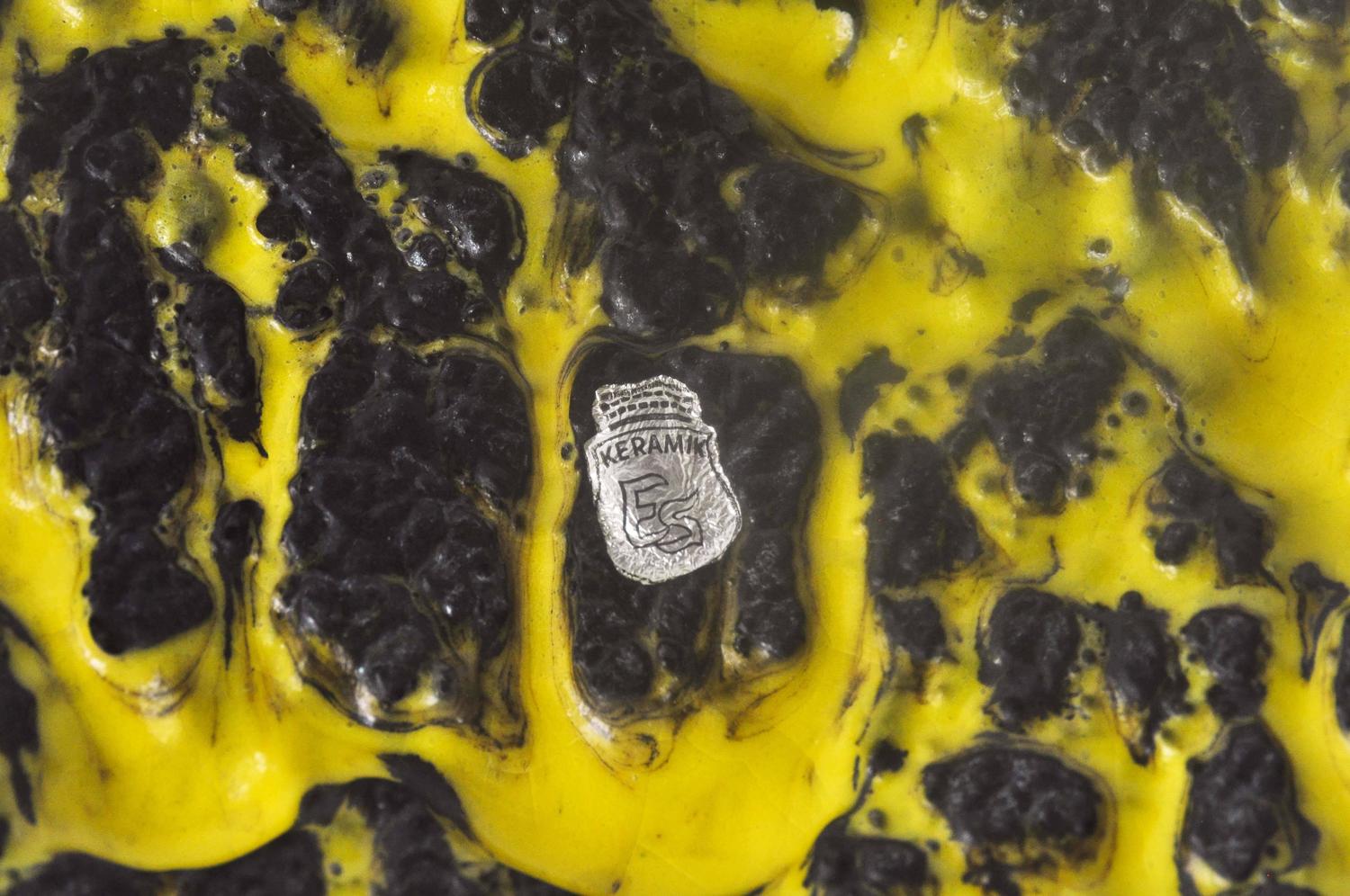 Bright Yellow ES Keramik Fat Lava Vase, 1970s For Sale at 1stdibs