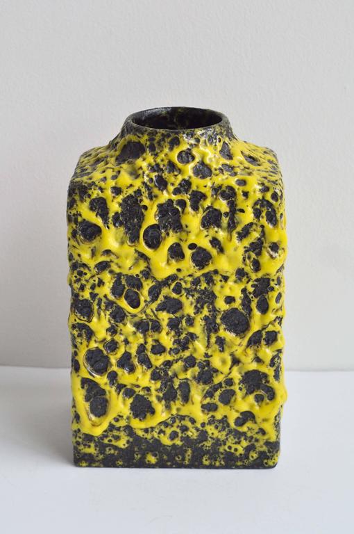 Bright Yellow ES Keramik Fat Lava Vase, 1970s For Sale at 1stDibs