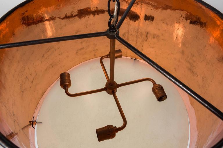 Copper Drum Light Fixture at 1stDibs | copper drum chandelier, copper ...