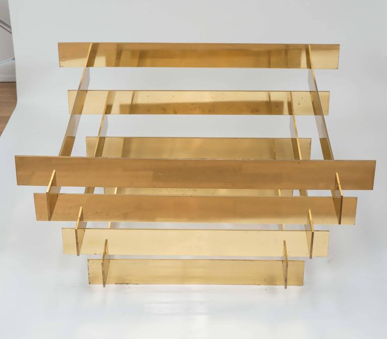 Solid Brass Stacked Coffee Table Base at 1stdibs