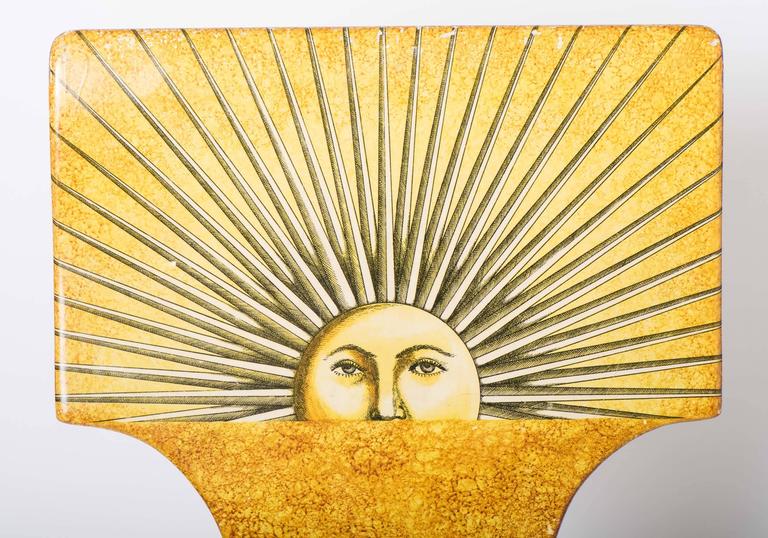 Piero Fornasetti lithographically printed chair "Sole", Italy circa ...