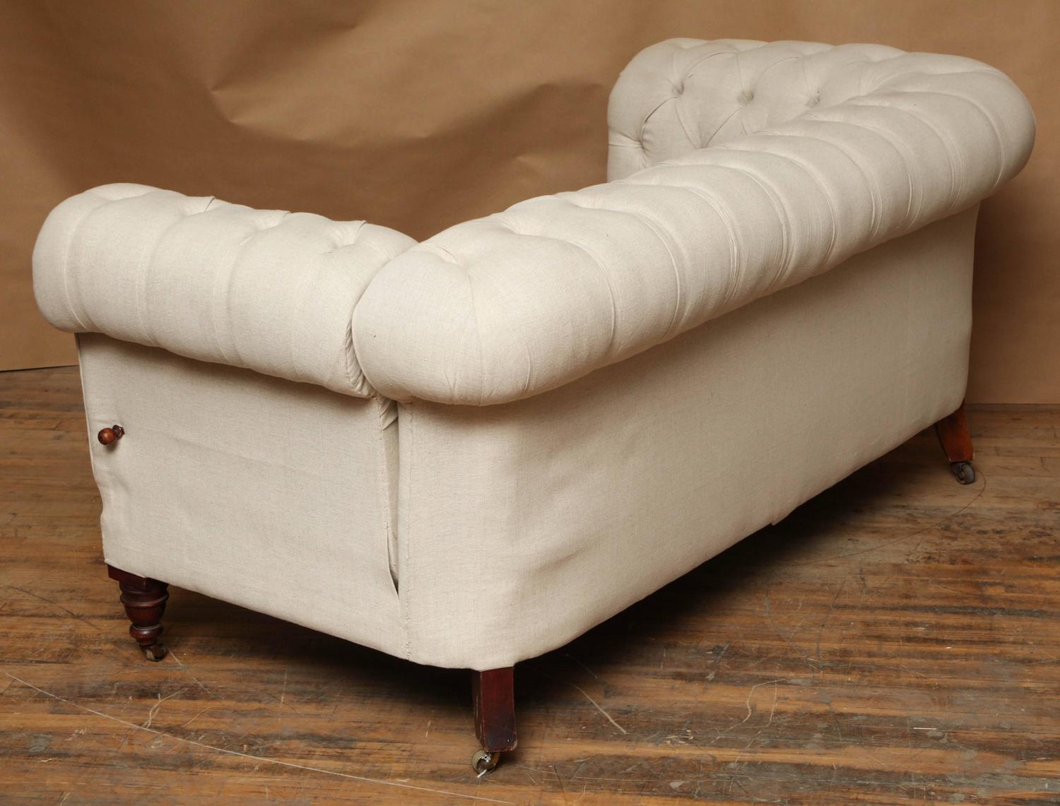 1920s Chesterfield Sofa with Collapsible Arm at 1stdibs