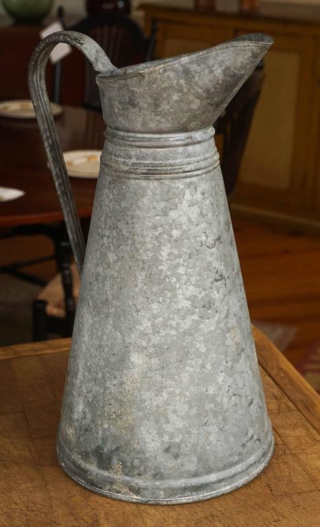Galvanized Metal Pitchers from France at 1stDibs