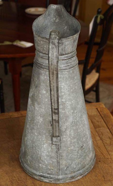 Galvanized Metal Pitchers from France at 1stDibs