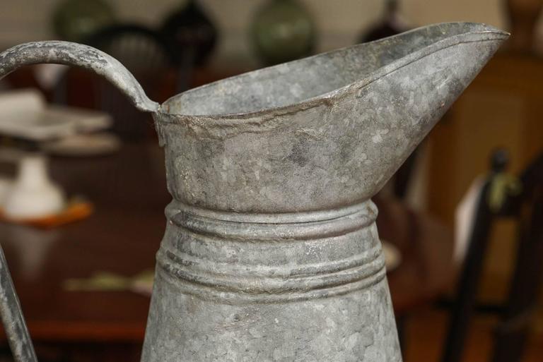 Galvanized Metal Pitchers from France at 1stDibs