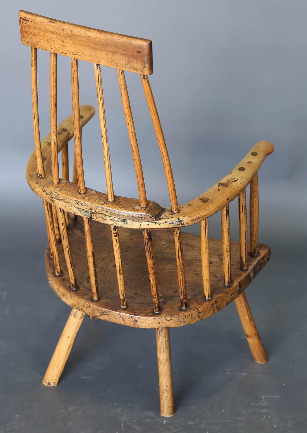 Antique Primitive 18th Century Folk Art Stick Chair from Wales For Sale ...