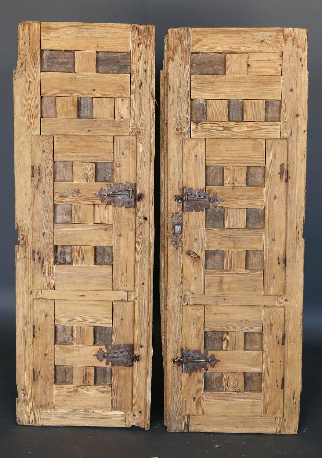 Pair of 18th Century Spanish Pine Shutters with Original Hardware For ...