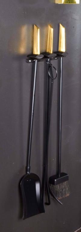 Mid-Century Modern Wall Mount Fireplace Tool Set by Donald Deskey at ...