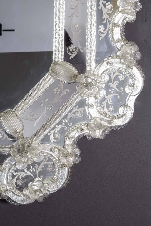 Exquisite Venetian Mirror with Scrolled Frame Design at 1stDibs